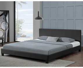 Goleto Čalouněná postel Barcelona 140 x 200 cm | tmavě šedá