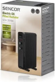 SENCOR SOH 3511BK černá / olejový radiátor / 2300W / 3 úrovně / 11 žeb
