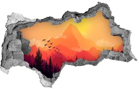 Wallmuralia Nálepka fototapeta 3D výhled Horská krajina 95x73 cm