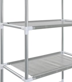 3patrový úložný regál nad WC stříbrný 53 x 28 x 169 cm 282464