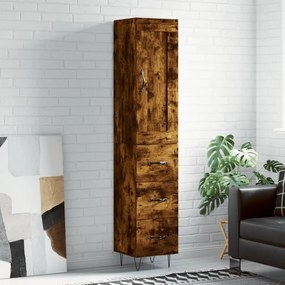 vidaXL Skříň highboard 34,5 x 34 x 180 cm kompozitní dřevo [3200229] Barva: kouřový dub