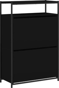 vidaXL Botník 75 x 34 x 112 cm kompozitní dřevo [840034] Barva: Černá