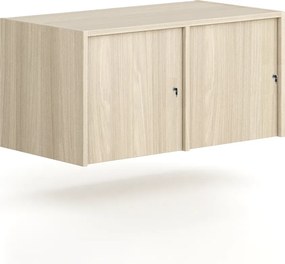 Nástavba pro skříně FRAME, 2x dveře, 872 x 450 x 427 mm, cylindrický zámek, dub přírodní