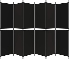 vidaXL 6dílný paraván 300x200 cm textil [350238] Barva: antracitová