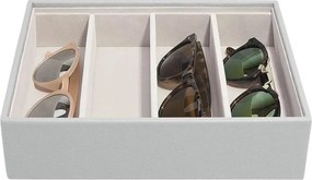 Krabice na brýle Stackers Classic se 4 přihrádkami kamenná šeď