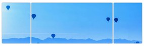 Obraz - Balóny nad krajinou (170x50 cm)