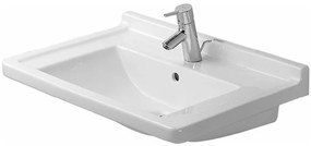 Duravit Starck 3 - Umyvadlo 70x49 cm, s přepadem, s otvorem pro baterii, bílá 0304700000