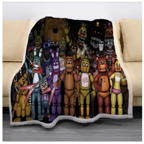 Plyšová deka s 3D potiskem Five Nights at Freddys Variace: 23, Velikost: 100 x 150 cm