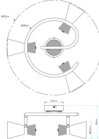 Globo 54807-3 - Bodové svítidlo AERON 3xE14/25W/230V