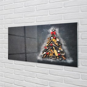 akrylový obraz Vánoční ozdoby 140x70 cm