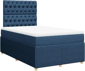 Box spring postel s matrací modrá 120x200 cm textil 3294336