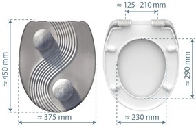 Eisl Sanitär WC prkénko Duroplast Soft Close Ying and Yang 82152
