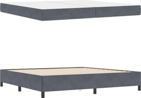 Rám postele Tmavě šedá 200 x 200 cm textil 3399085