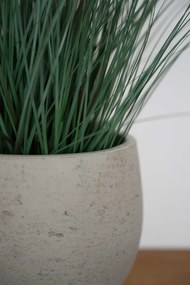 Moderní květináč RAFIOT, sklolaminát, výška 21 cm, béžový