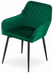 Sametová židle Amsterdam zelená
