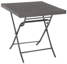 Sunfun Neila Balkonový stůl sklopný, 70 × 70 × 71 cm, ocel, PE ratan