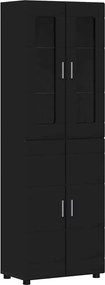 Vysoký bufet FLORIN 60 x 35 x 182 cm Černá Kompozitní dřevo 3397915