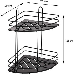 Polička do koupelny Black 2, černá