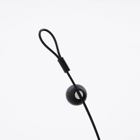 House Doctor Magnetický držák na fotky Cable Black 150 cm, černá barva, dřevo, kov