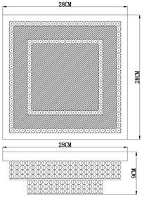 Globo 48214-16 - LED Stropní svítidlo CAKE LED/16W/230V