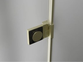 Mexen Lunar-B, pravostranný výklopný sprchový kout 95 x 80 cm, 8mm čiré sklo, zlatý kartáčovaný - 832-095-080-55-00-P