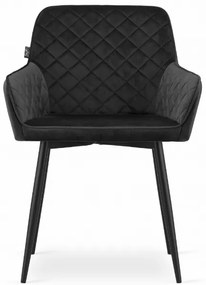 Sametová židle Amsterdam černá