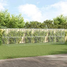 Psí kennel 4 ks Stříbrná 8 x 2 x 2 m Pozinkovaná ocel 3368338