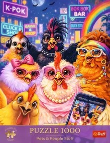 TREFL Puzzle Premium Plus Pets  People Stuff: Selfie s kuřaty / 1000 d