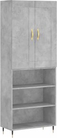 Skříň highboard betonově šedá 69,5x34x180 cm kompozitní dřevo 3200053