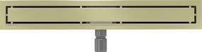 Mexen Flat, lineární podlahový žlab 70 cm, M13, zlatá matná, 1A10070-15