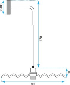 Toolight Toolight, nástěnné svítidlo 30cm APP1356-1W, zlatá matná, OSW-05666