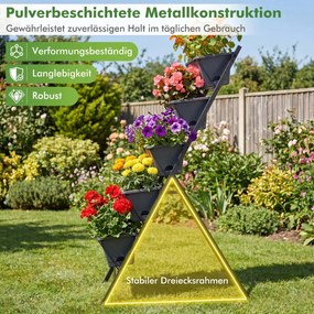 Costway 5-Tier Vertikální vyvýšený záhon s 5 odnímatelnými truhlíky na květiny