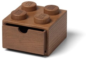 Dětský úložný box z tmavě mořeného dubového dřeva LEGO® Wood