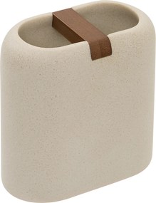 Kelímek na kartáčky ARGILEO, 10,8 x 5,6 x 10,2 cm - béžový