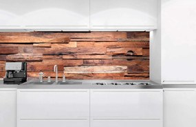 DIMEX | Dibond za kuchyňskou linku DBW-18060-063 | 180 x 60 cm | Dřevěná zeď