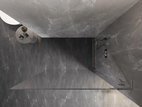 Mexen, Mexen Lunar L sprchová stěna pravá 100 x 200 cm, průhledná 8 mm, chrom - 830L-100-000-01-00-P