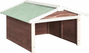 Garáž na robotickou sekačku 72 x 87 x 50 cm kávová a bílá jedle 170880