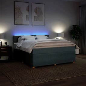 Box spring postel s matrací tmavě šedá 180x200 cm textil 3289829