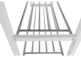 Kondela Lavice s botníkem, šedá / bílá, LANGELLA NEW