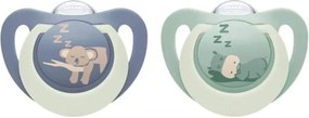 Dudlík NUK First Choice Night 6-18m 2 ks Hippo/Koala velikost 6-18 m
