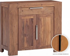 furniture-nabytek.cz - Komoda Osbon akácie - Stříbrné kovové úchytky