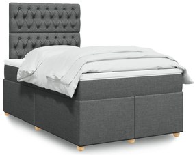 Box spring postel s matrací tmavě šedá 120x190 cm textil 3291227