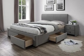 HALMAR, MODENA postel 160x200 cm, šedá