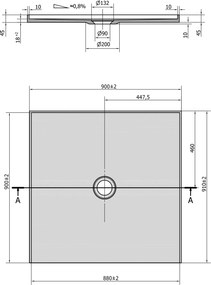 Polysan MIRAI 90 x 90 x 1,8 cm 73185 sprchová vanička do niky