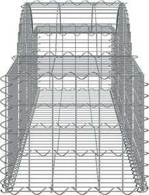 vidaXL Klenuté gabionové koše 10 ks 200x50x40/60 cm pozinkované železo [3146265]