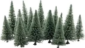 NOCH Jedle sada 16 ks / Měřítko H0, TT / výška 10-14 cm / od 14 let