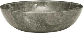 Umyvadlo šedé Ø 40 x12 cm mramor 149157