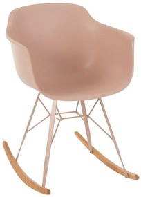 Růžová plastová houpací židle Swing - 69*56*79 cm