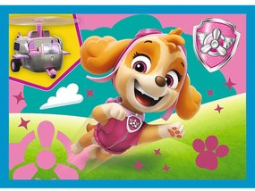 Trefl Puzzle 4v1 Štěňata v běhu Tlapková patrola/Paw Patrol 28,5x20,5cm v krabici 28x28x6cm