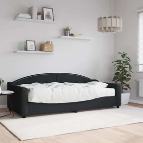vidaXL Válenda s matrací 90 x 200 cm textil [3197512] Barva: Černá